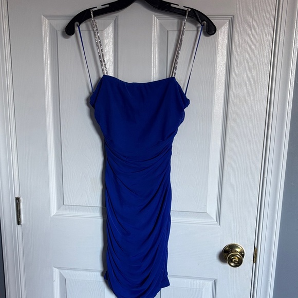 Windsor | Dresses | Windsor Royal Blue Ruched Mini Dress | Poshmark